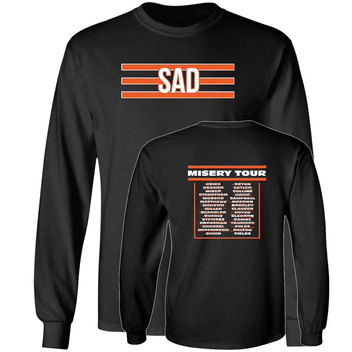 [Front + Back] Sad Misery Tour Long Sleeve Shirt