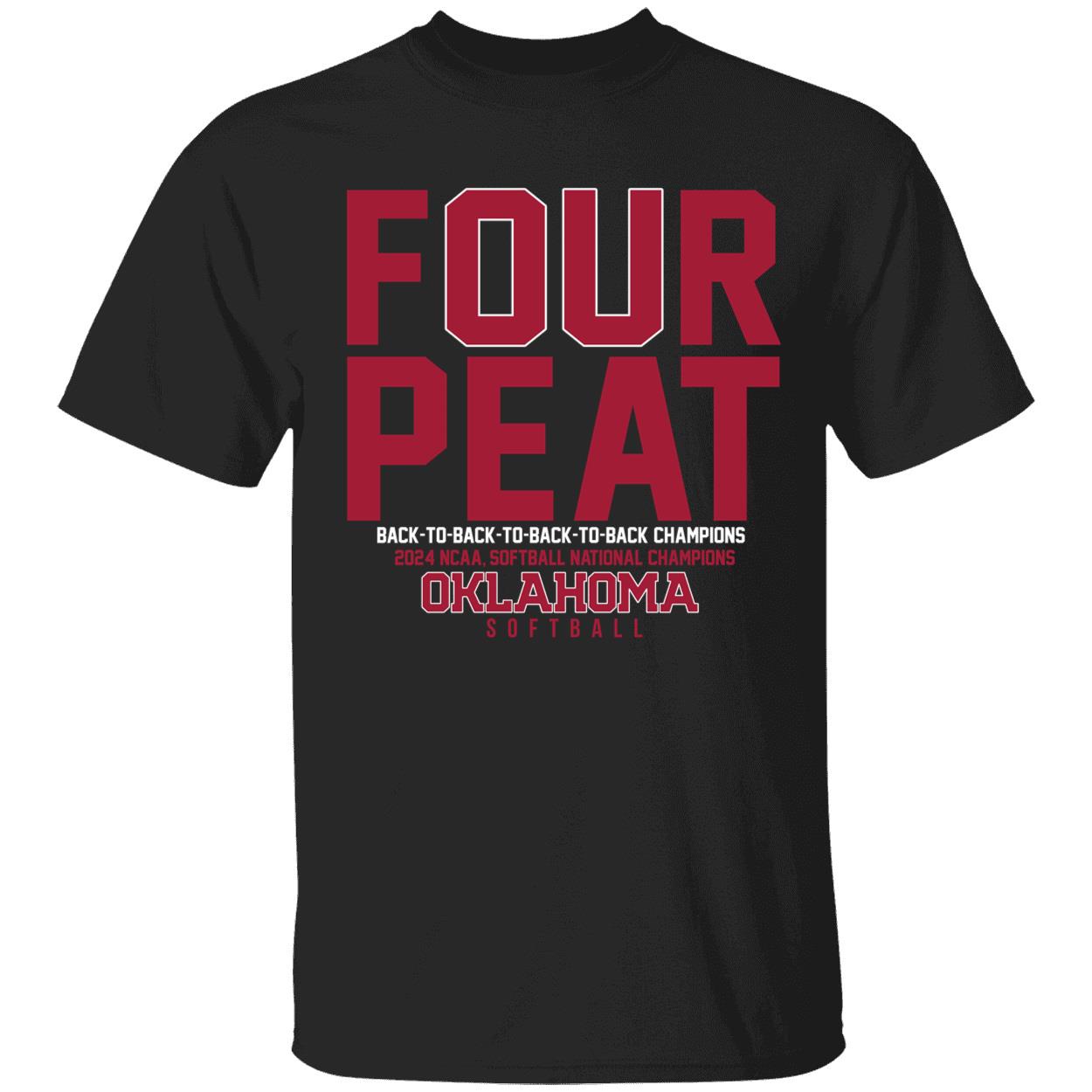 Oklahoma Softball Four-peat Ladies Boyfriend Shirt