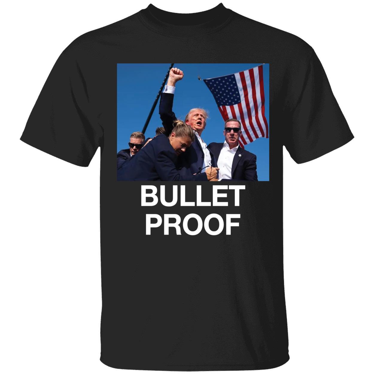 Trump Shot Assassination Attempt Bullet Proof Fist Raised Hoodie
